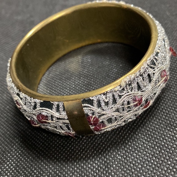 Vintage | Jewelry | Vintage Brass Sequins Bangle | Poshmark